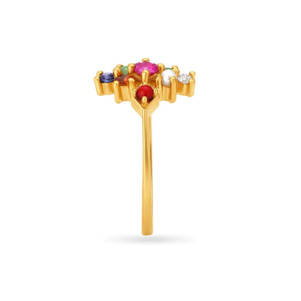 Stately Navaratnam Finger Ring