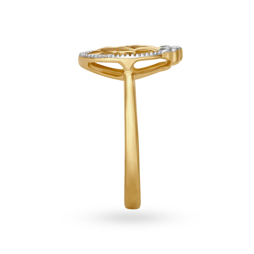 Pisces Zodiac Gold Finger Ring