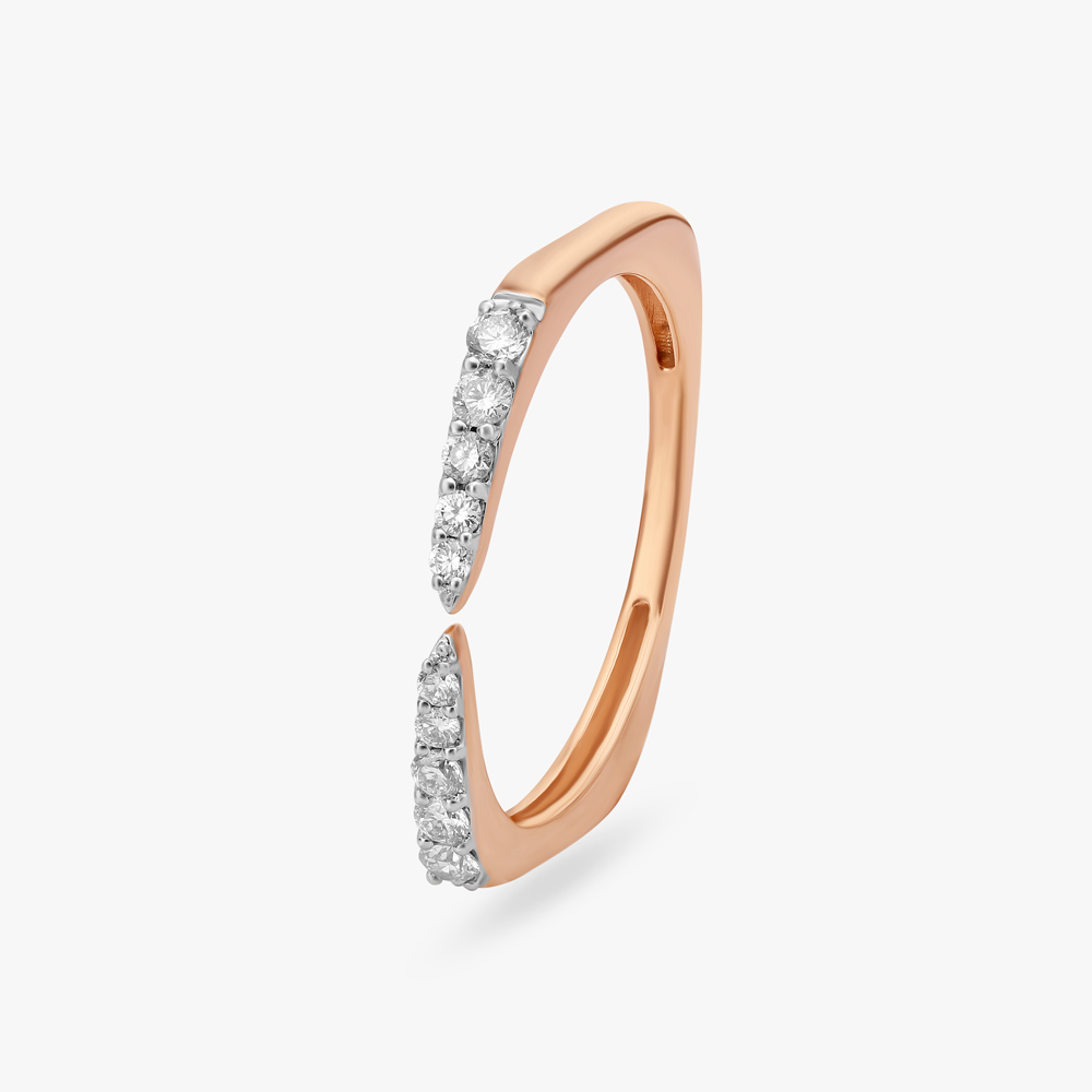 Charming Celestial Cascade Diamond Finger Ring