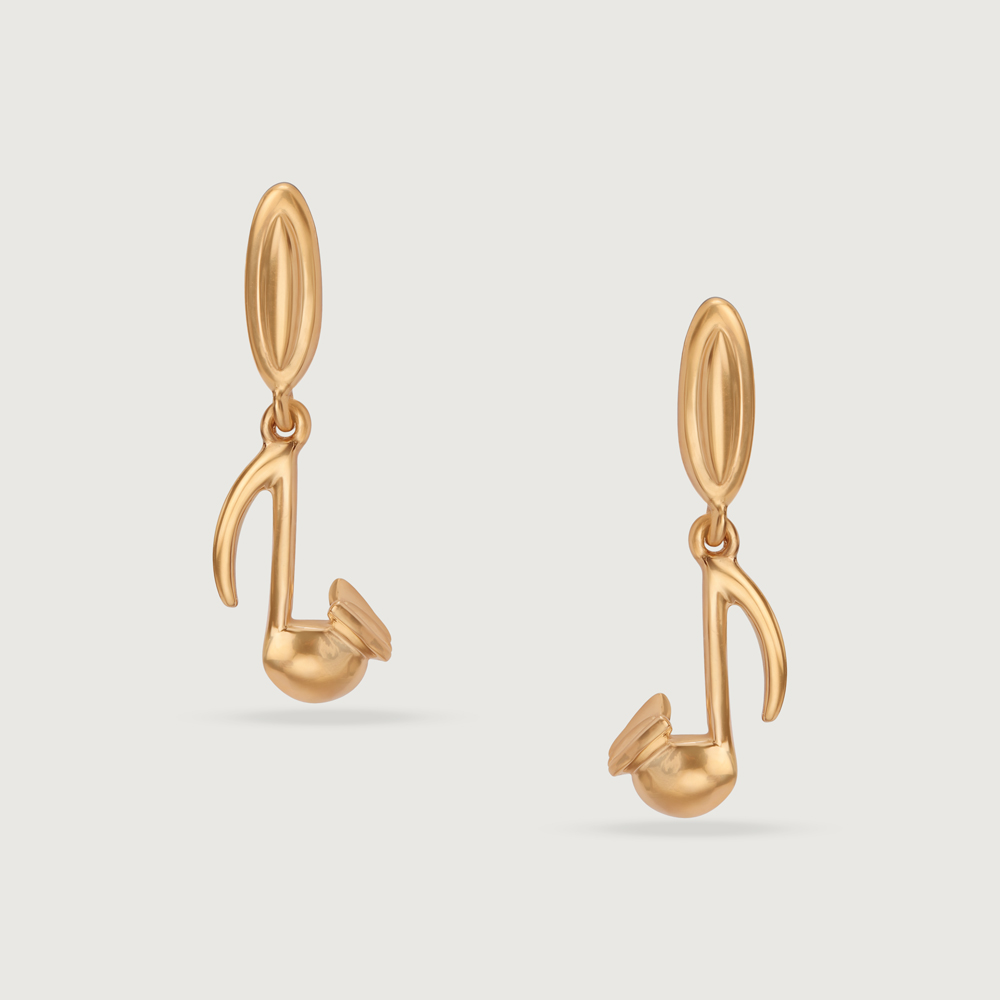 Sonic Symphony 14KT Gold Drop Earrings