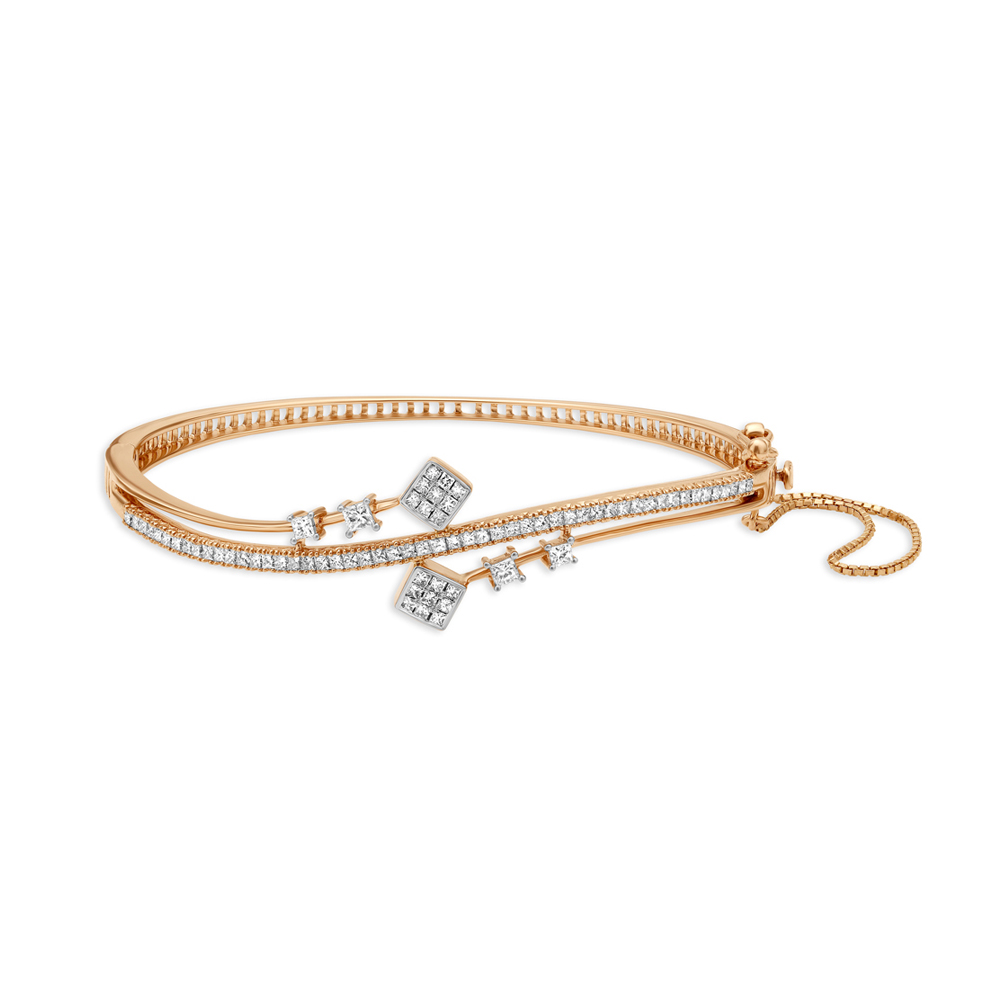 Rose Gold Diamond Bangle