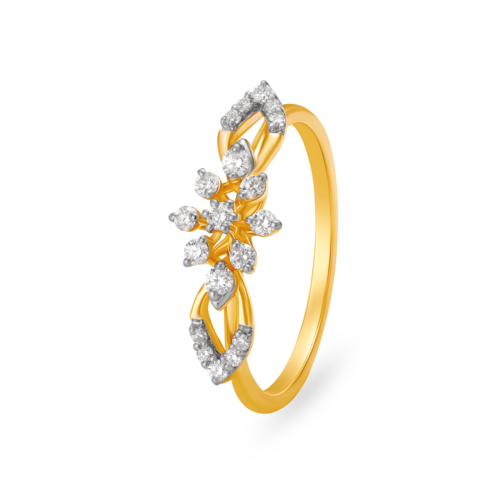 Fancy Floral Diamond Finger Ring