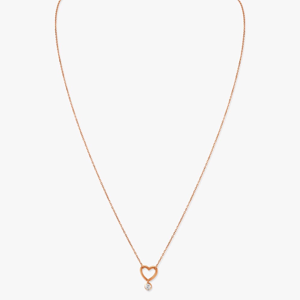 Romantic Diamond Pendant with Chain