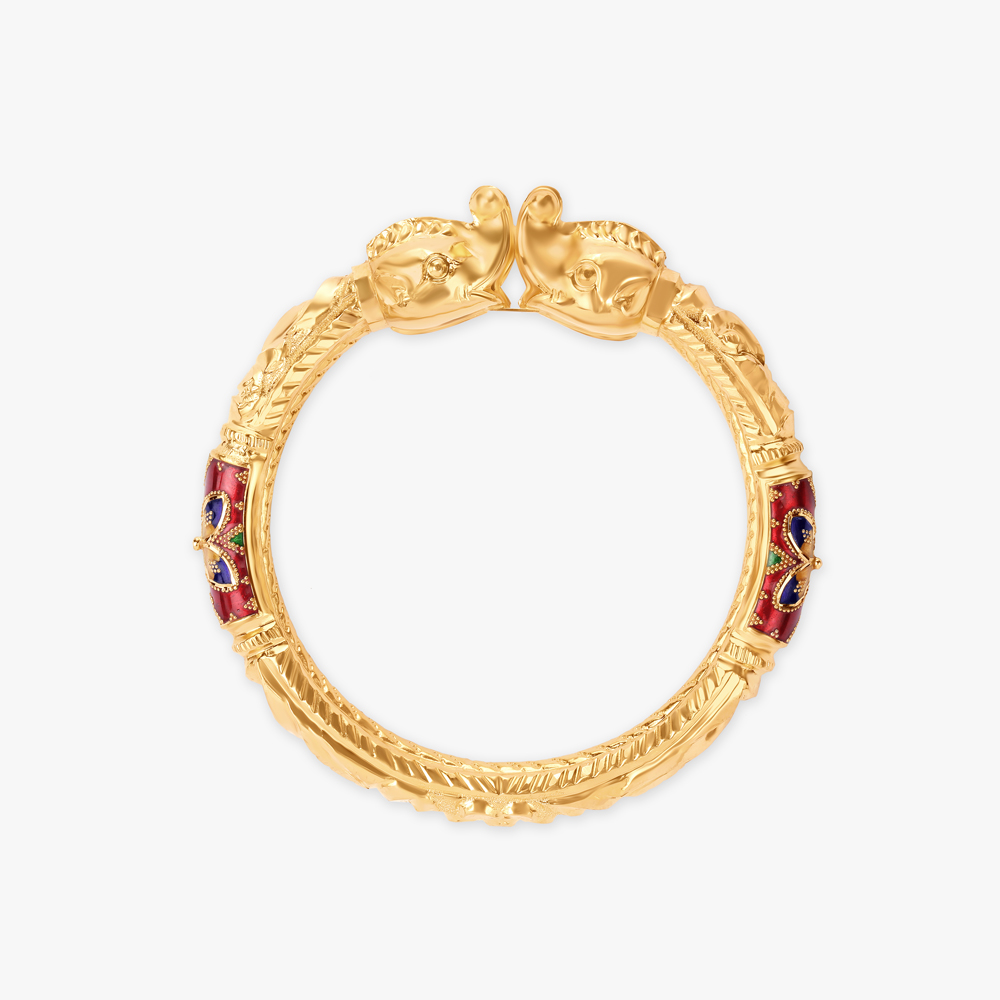 Resplendent Radiant Gold Bangles