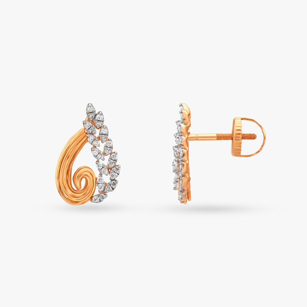 Cascading Waterfall Diamond Pendant and Earrings Set