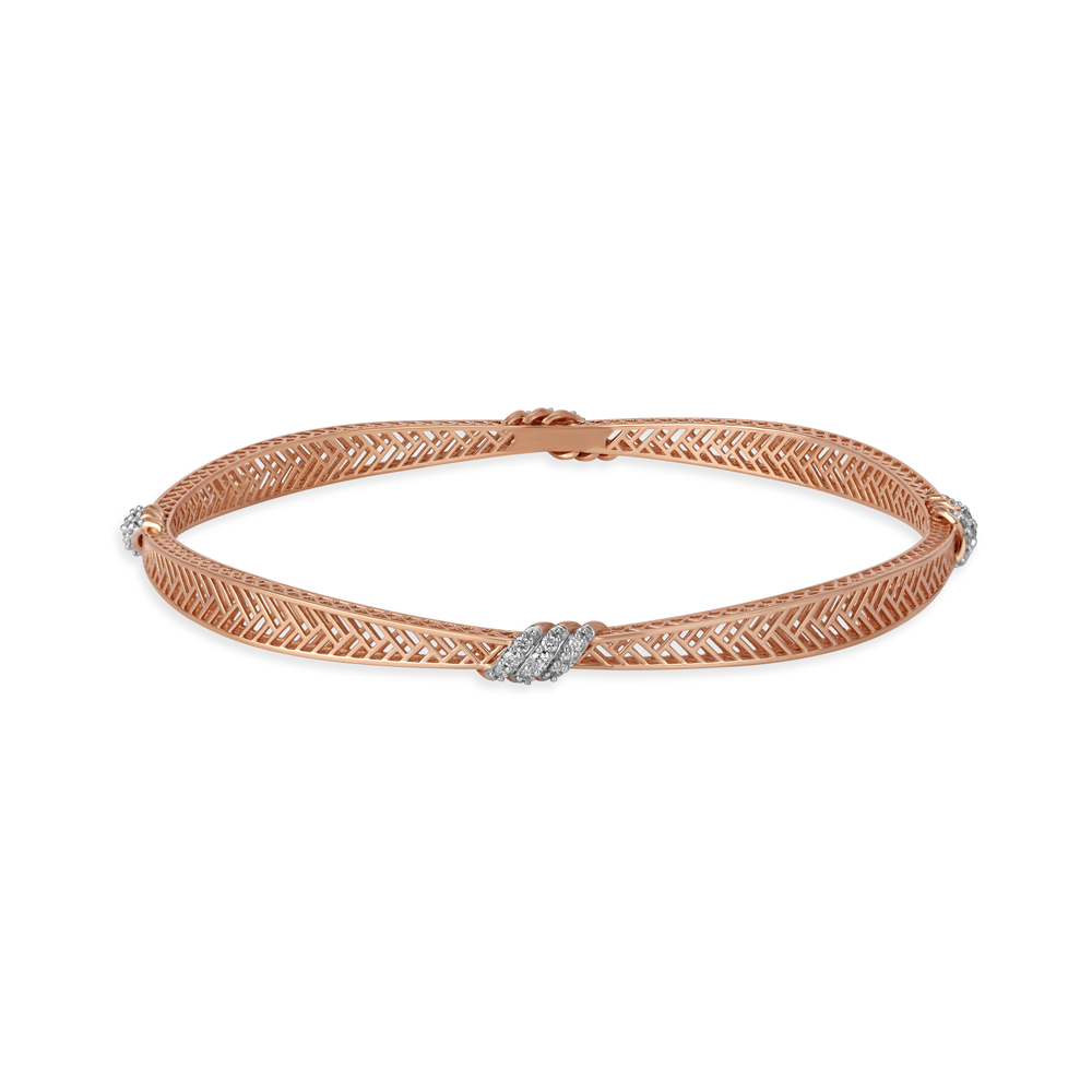 Sleek 14kt Diamond Bangle for the Bold Mia Woman