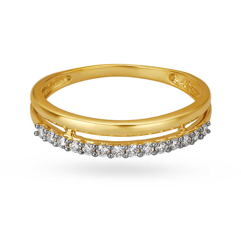 Sleek Line Diamond Finger Ring