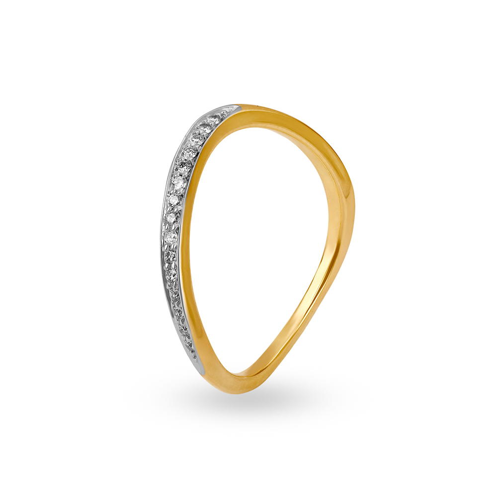 14KT Yellow Gold Diamond Finger Ring