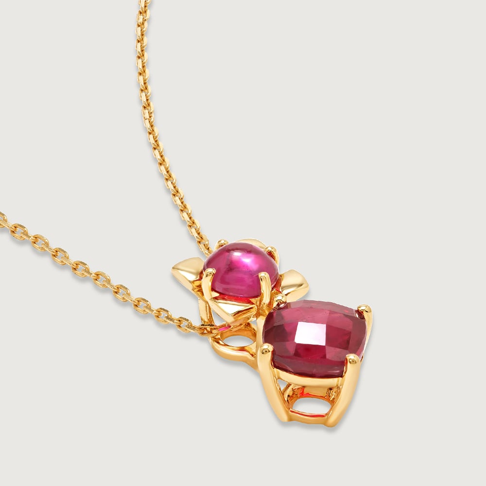 Crimson Clinks 14KT Ruby Pendant
