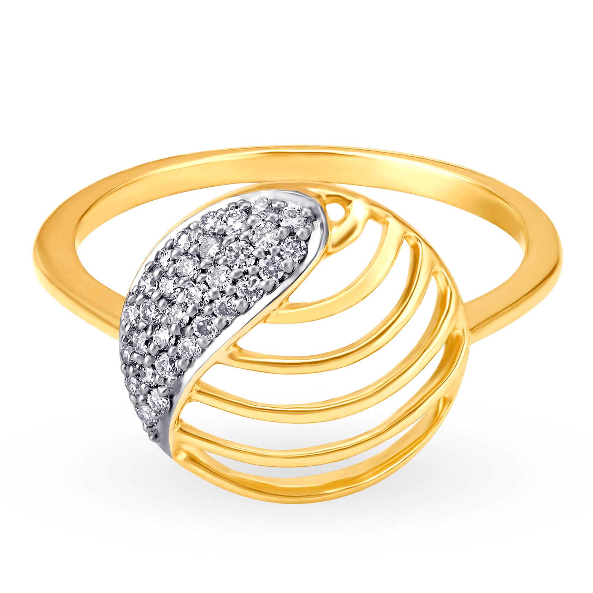 14KT Yellow Gold Diamond Finger Ring