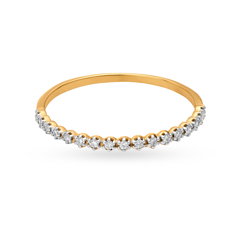 Chic Graceful Diamond Rings in Yellow, White and Rose Gold