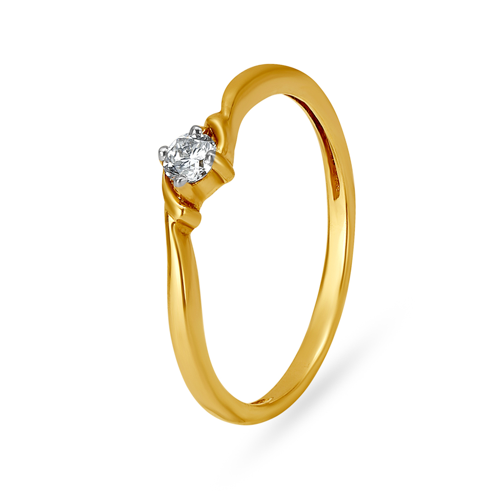 Single Stone Solitaire Look Diamond Finger Ring