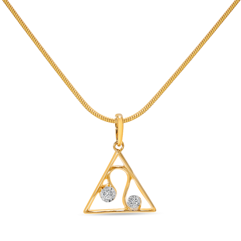 14KT Yellow Gold Leo Pendant