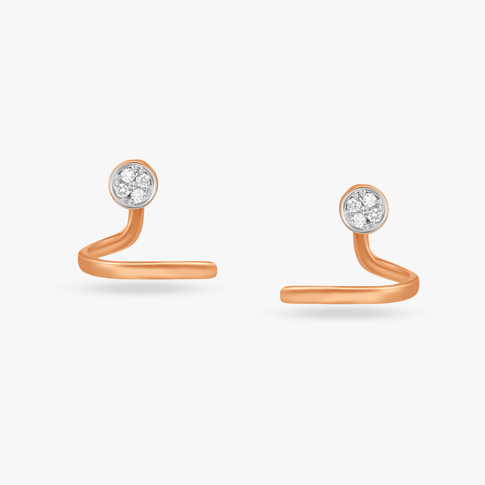 Radiant Chic Diamond Stud Earrings