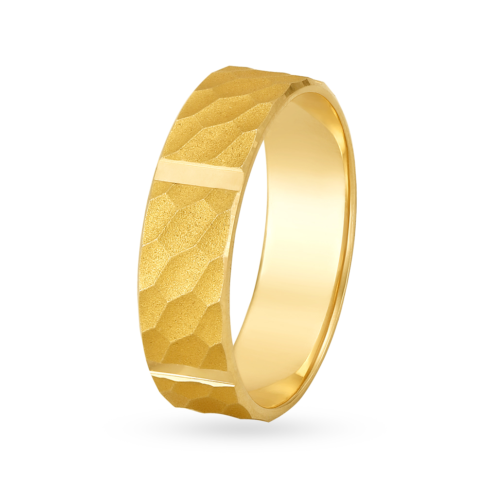 Hexagonal 18 Karat Gold Finger Ring