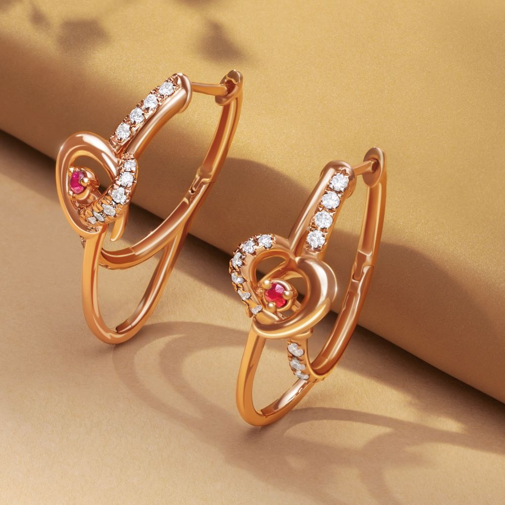 Stellar Elegance Diamond Hoop Earrings