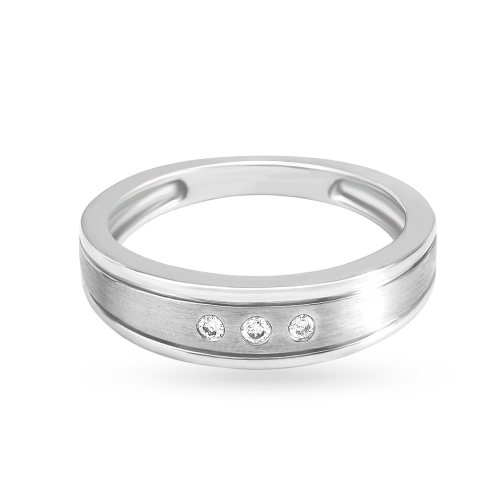 Classic 950 Pure Platinum And Diamond Finger Ring