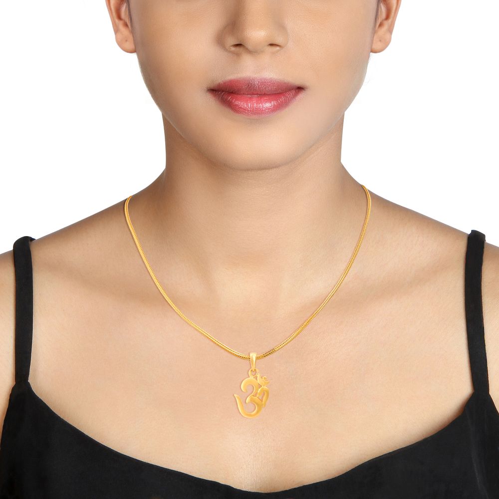 Powerful Om Gold Pendant
