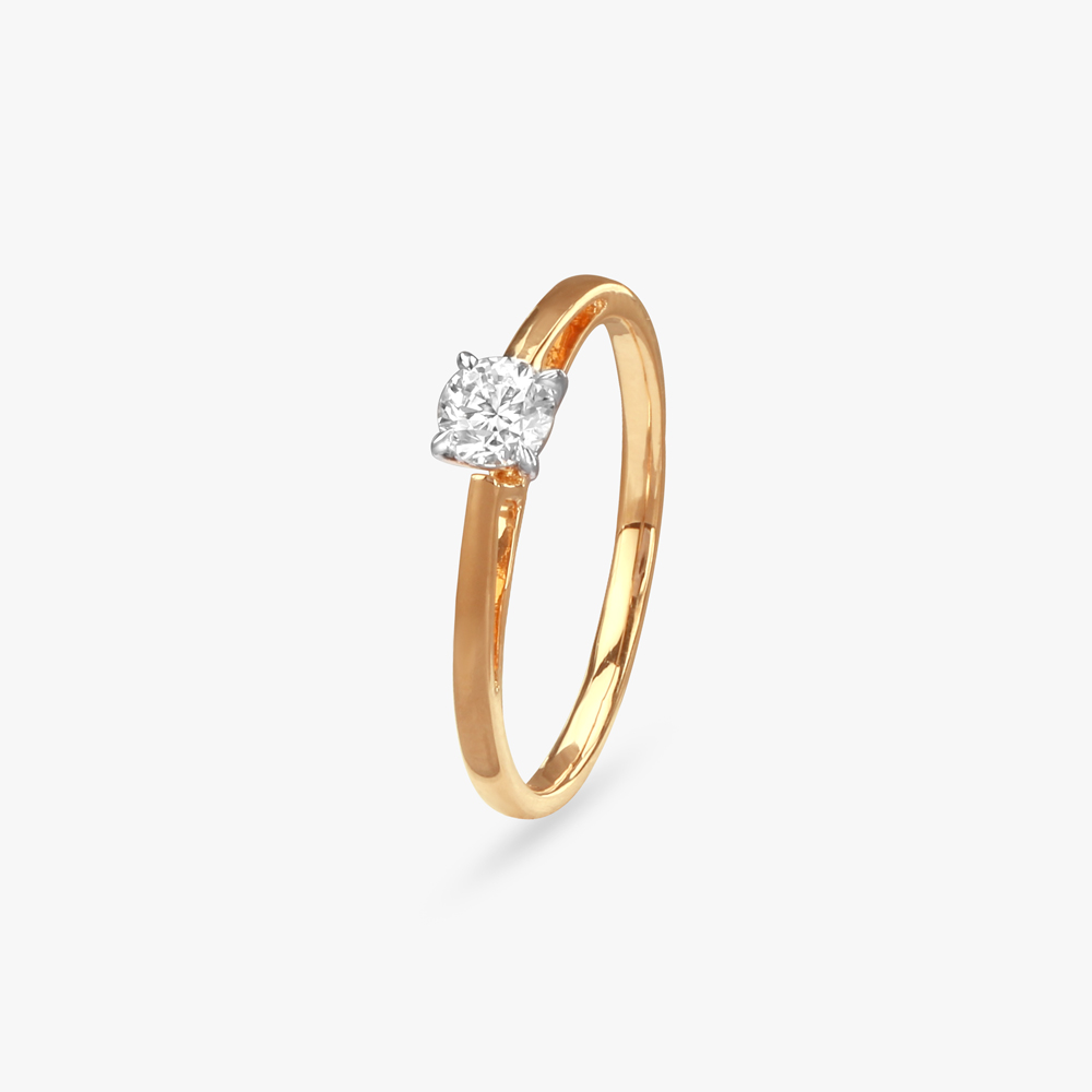 Forever Gleam Diamond Solitaire Finger Ring