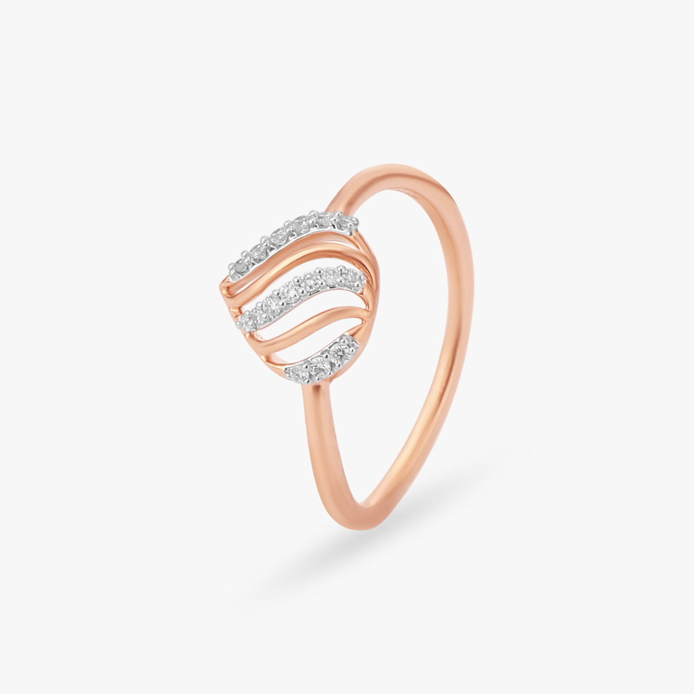 Stunning Droplet Diamond Finger Ring