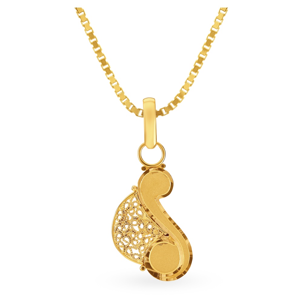 Stunning 22 Karat Gold Jali Work Pendant