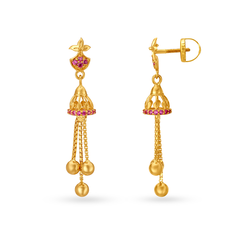 Radiant Contemporary Long Drop Earrings