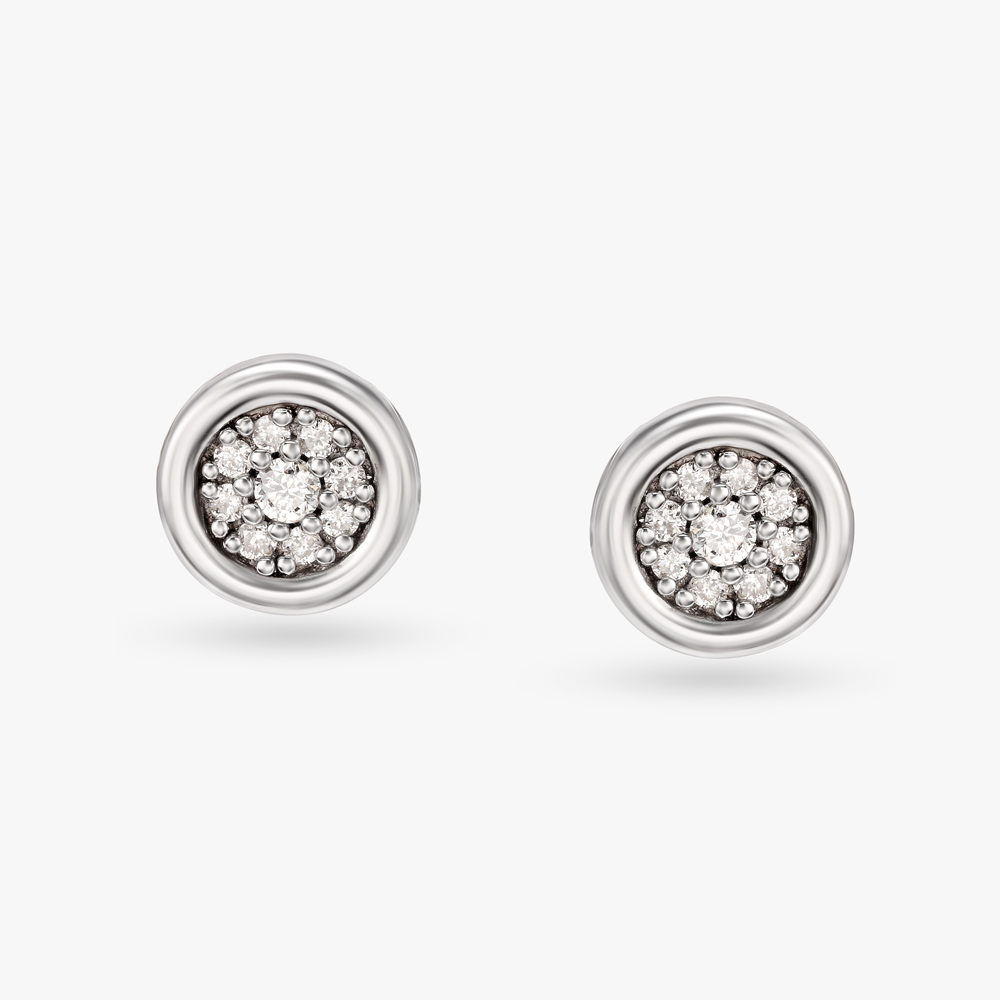 Amaranthine Diamond Stud Earrings