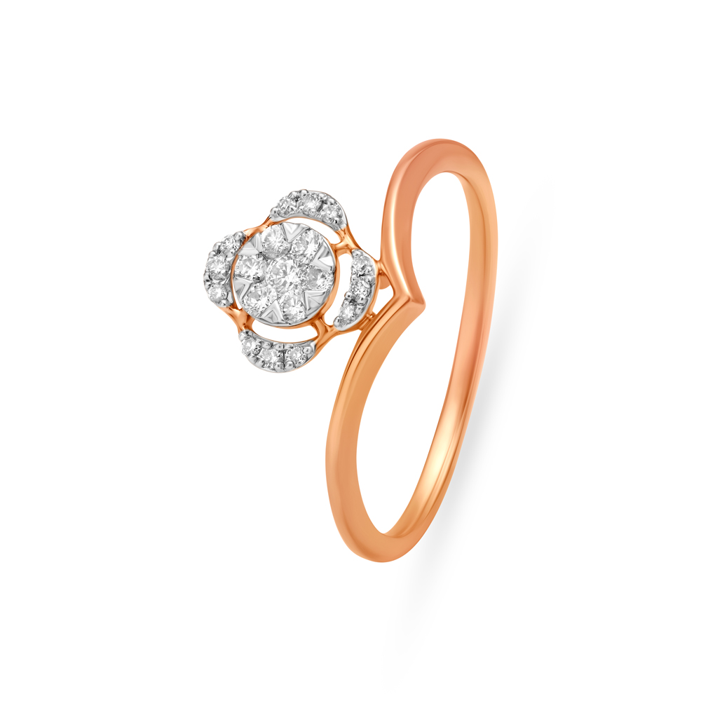 Hypnotising Floral Diamond Finger Ring