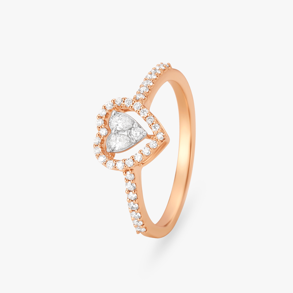 Heartfelt Diamond Finger Ring