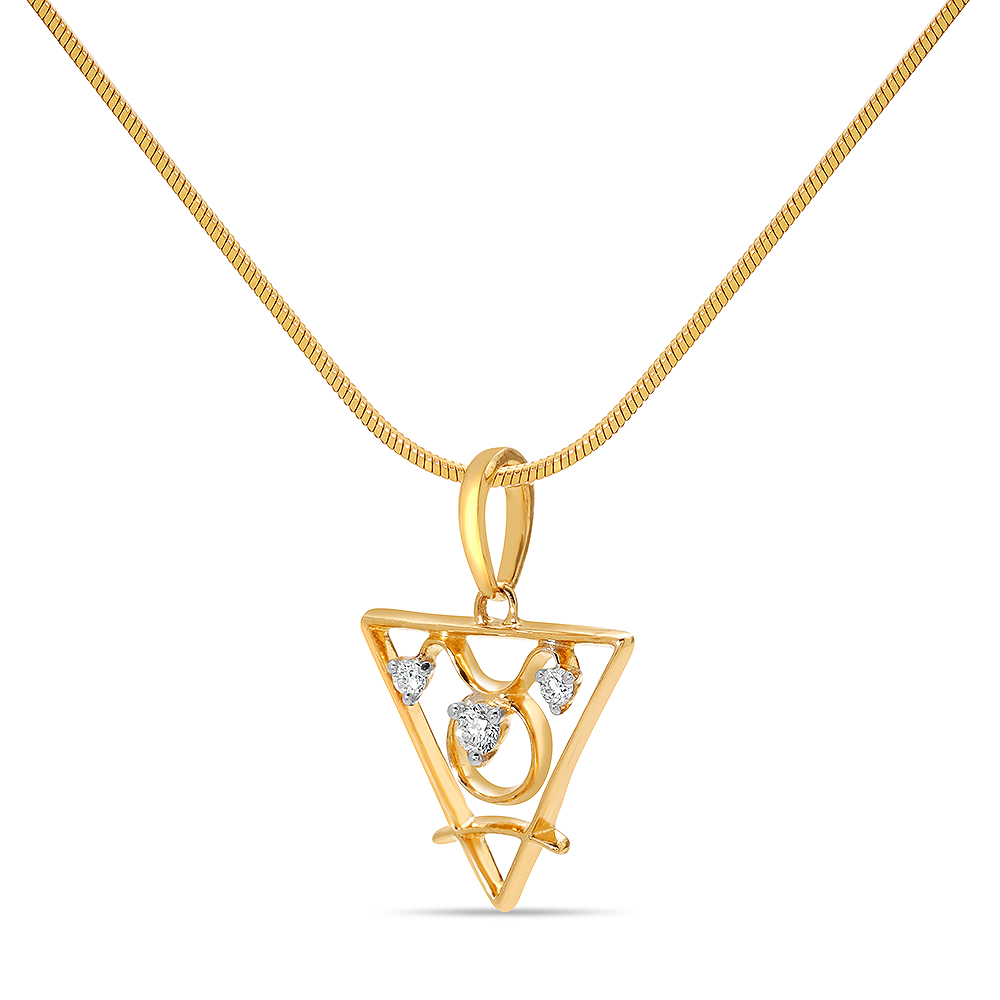 14kt Yellow Gold Taurus Pendant