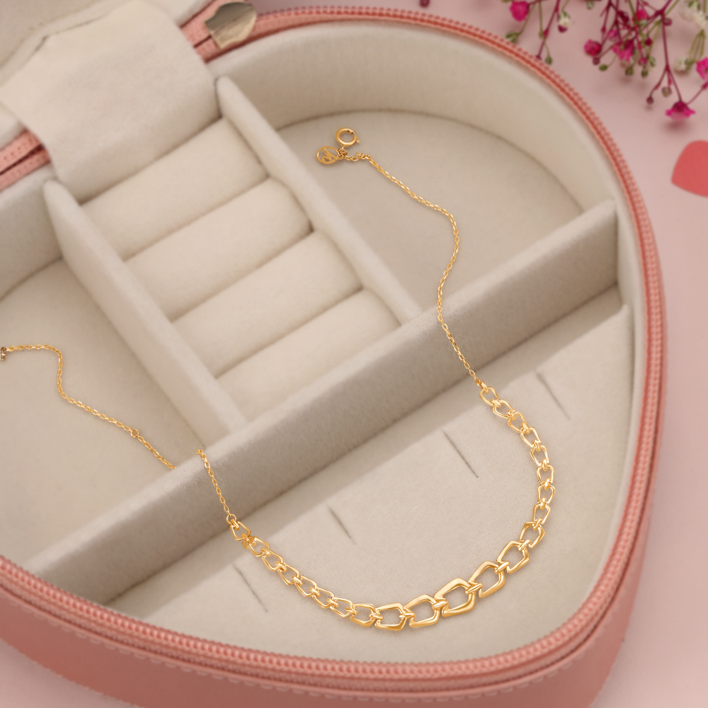 Square Symphony 14KT Yellow Gold Necklace/Choker