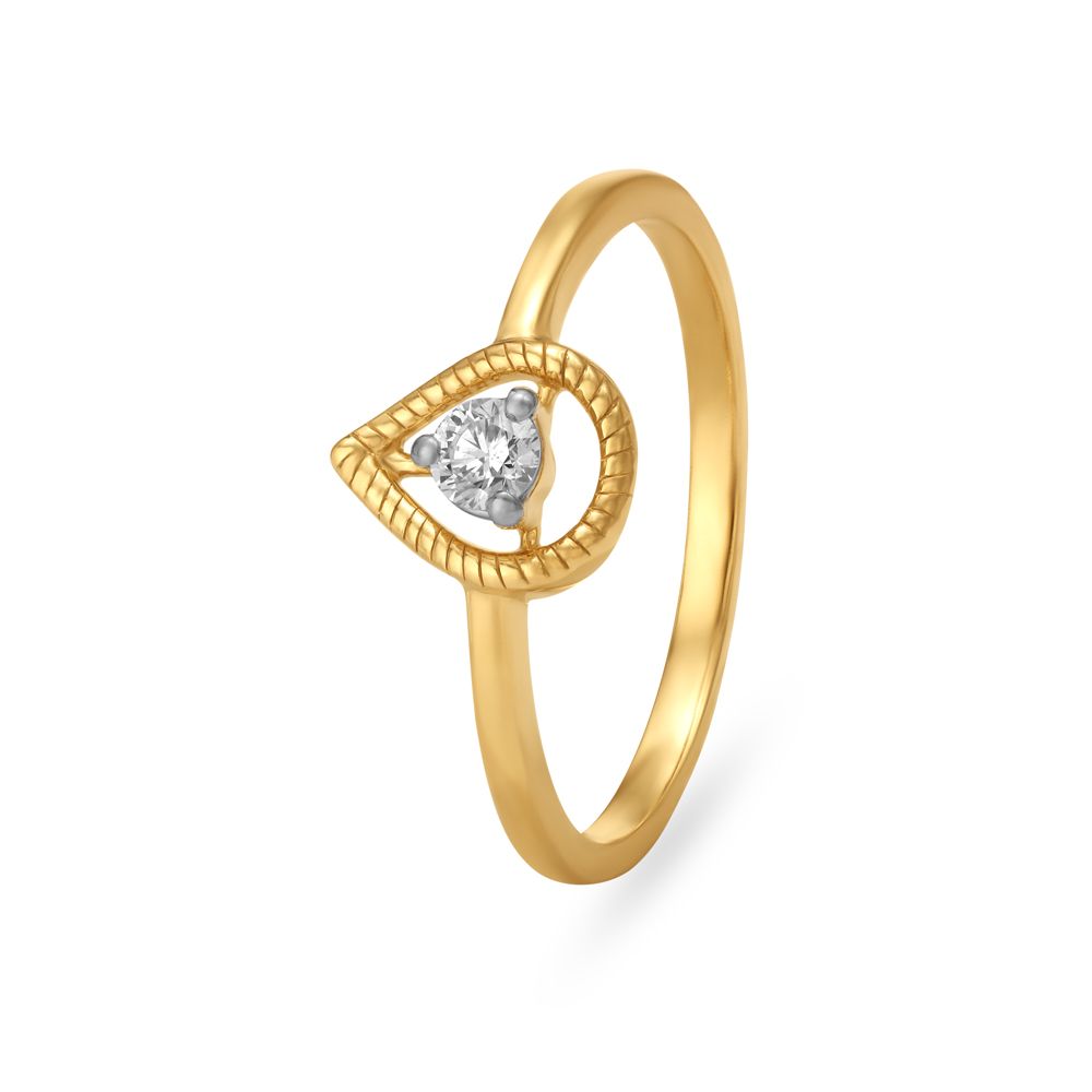 Inverted Teardrop Finger Ring