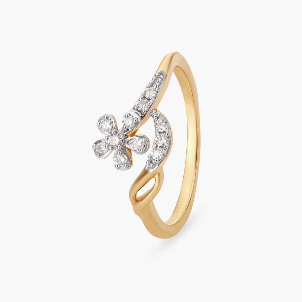 Brilliant Blossom Diamond Flower Finger Ring