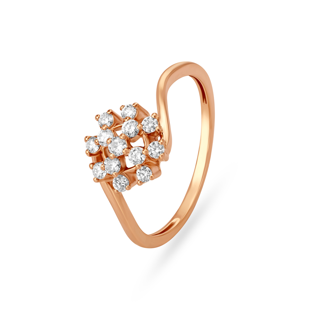 Floral Rose Gold Finger Ring