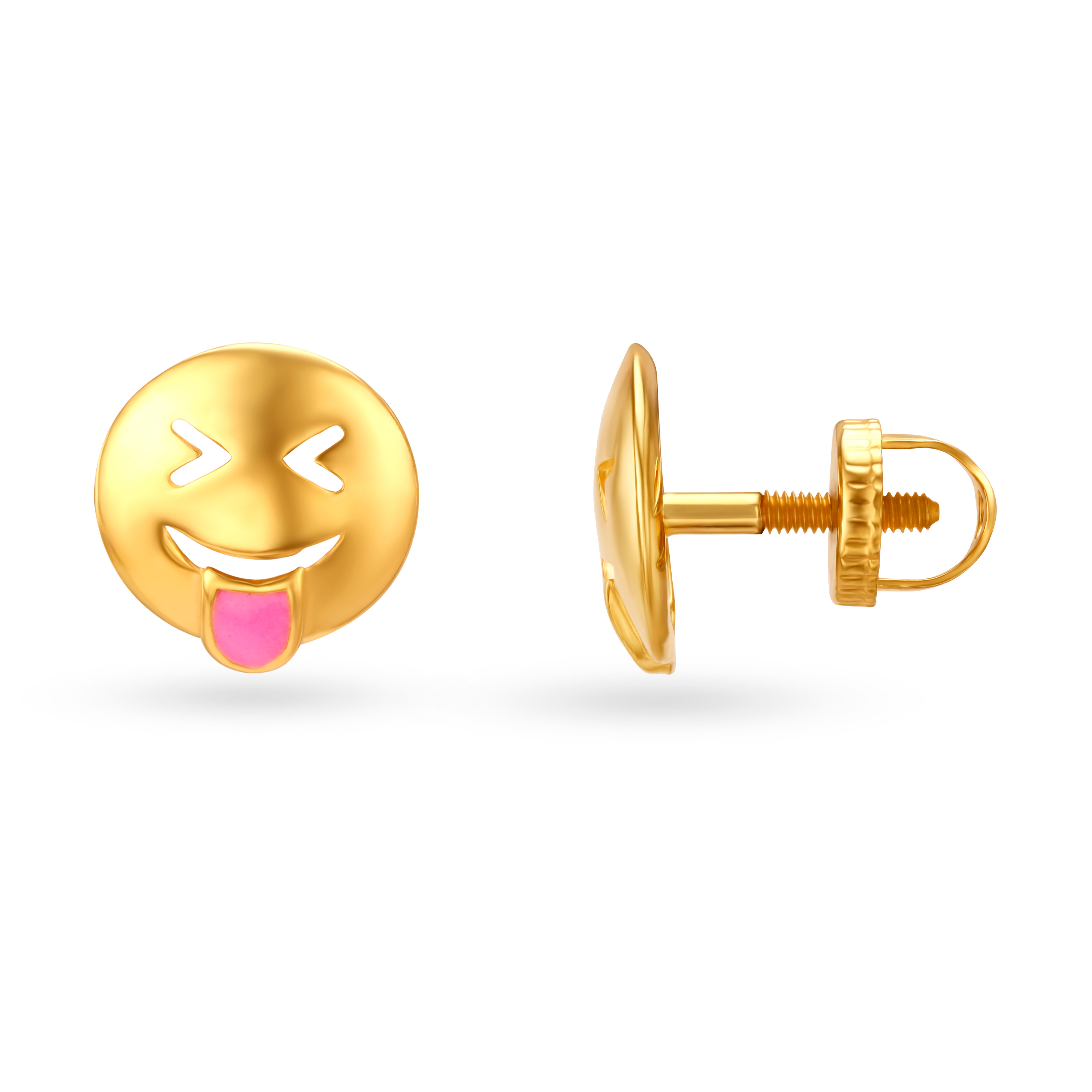 Smiley Emoticon Stud Earrings for Kids