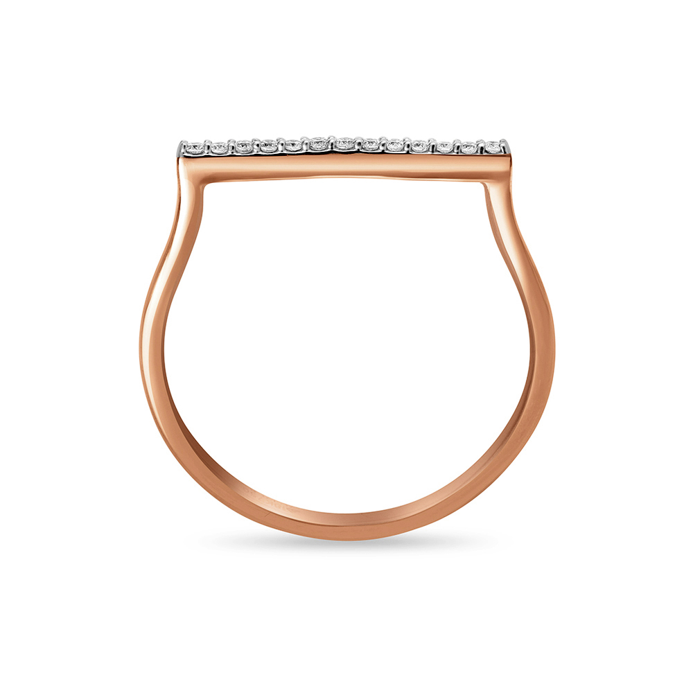 18KT Rose Gold Minimal Diamond Ring