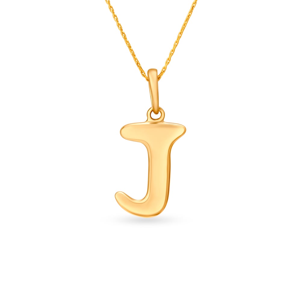 Letter Perfect 'J' Gold Pendant