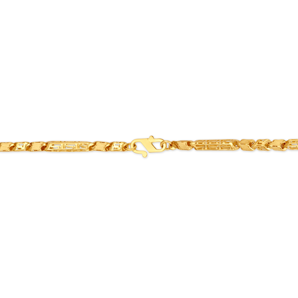 Groovy Hollow Gold Chain For Men