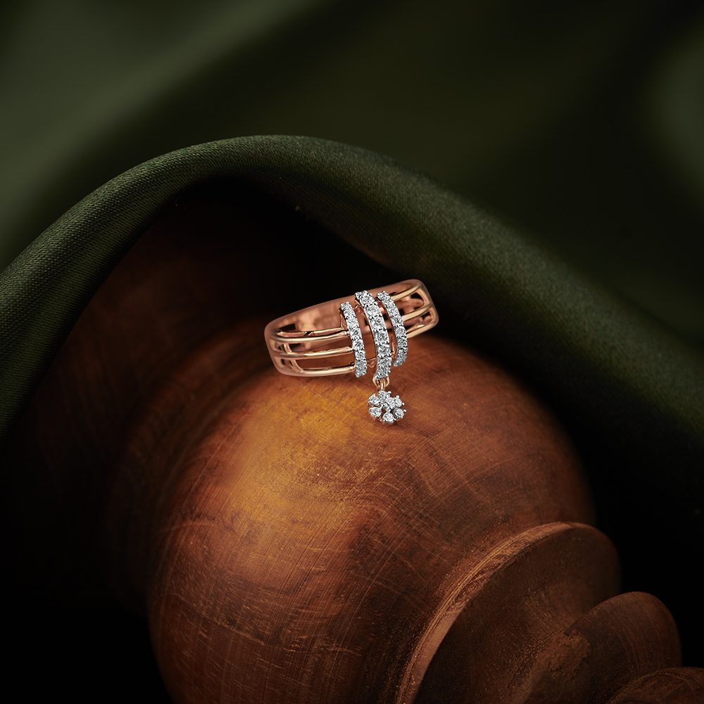 Blossoms Diamond Dangle Ring