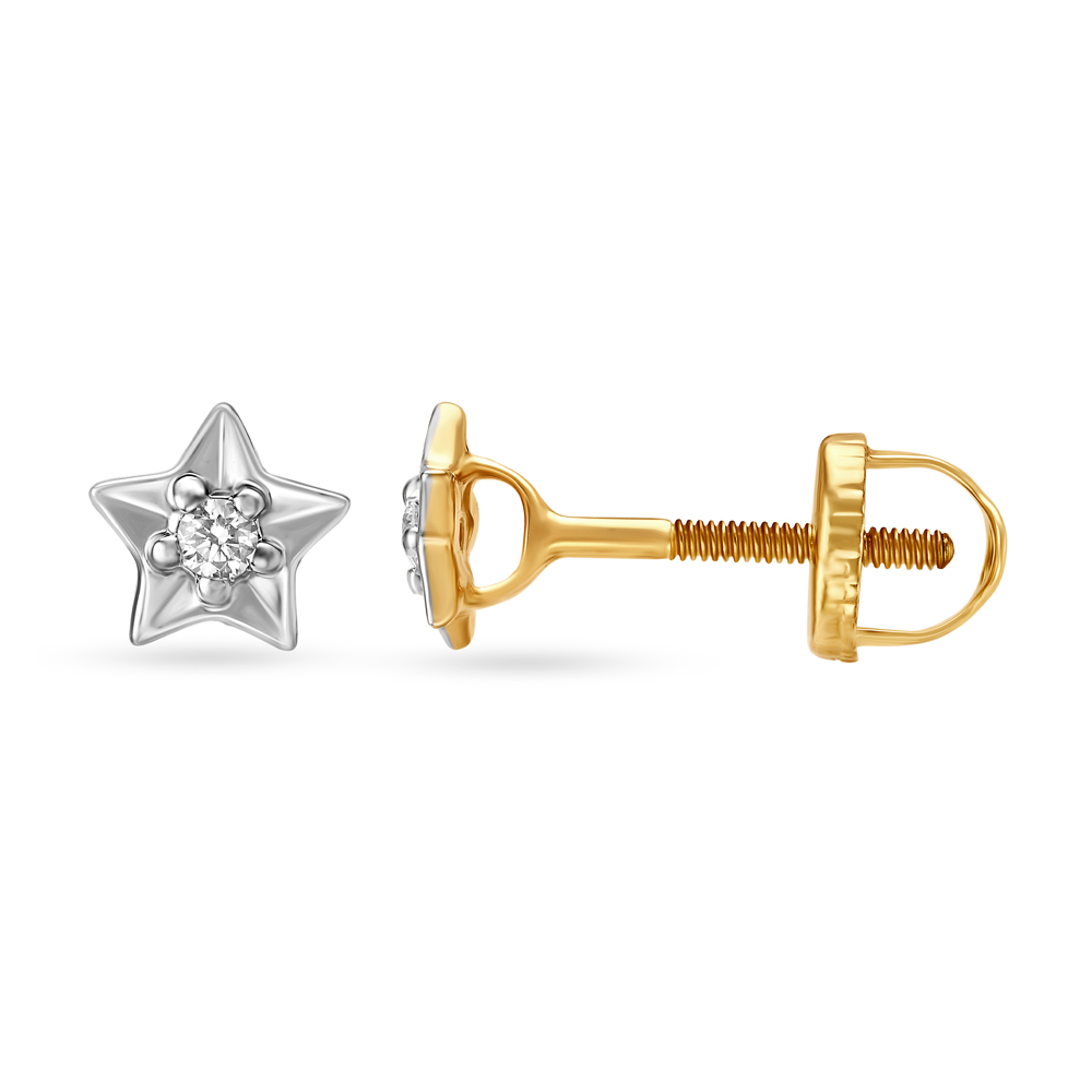Exemplary Nakshatra Pattern Diamond Stud Earrings