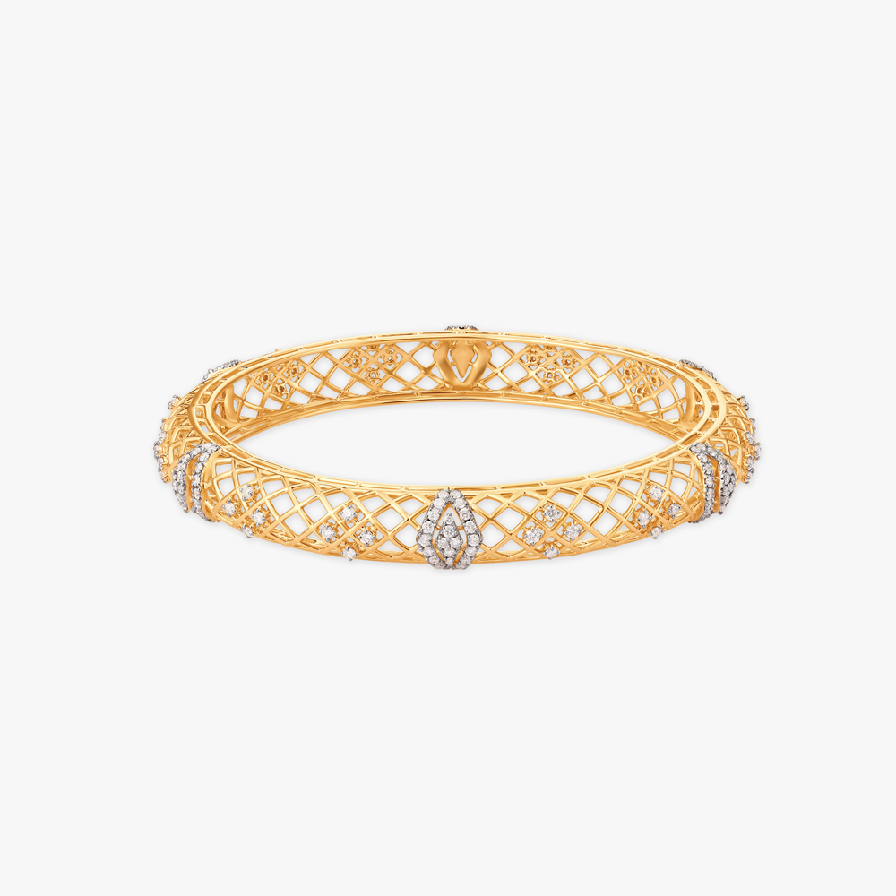 Lattice Lace Diamond Bangles