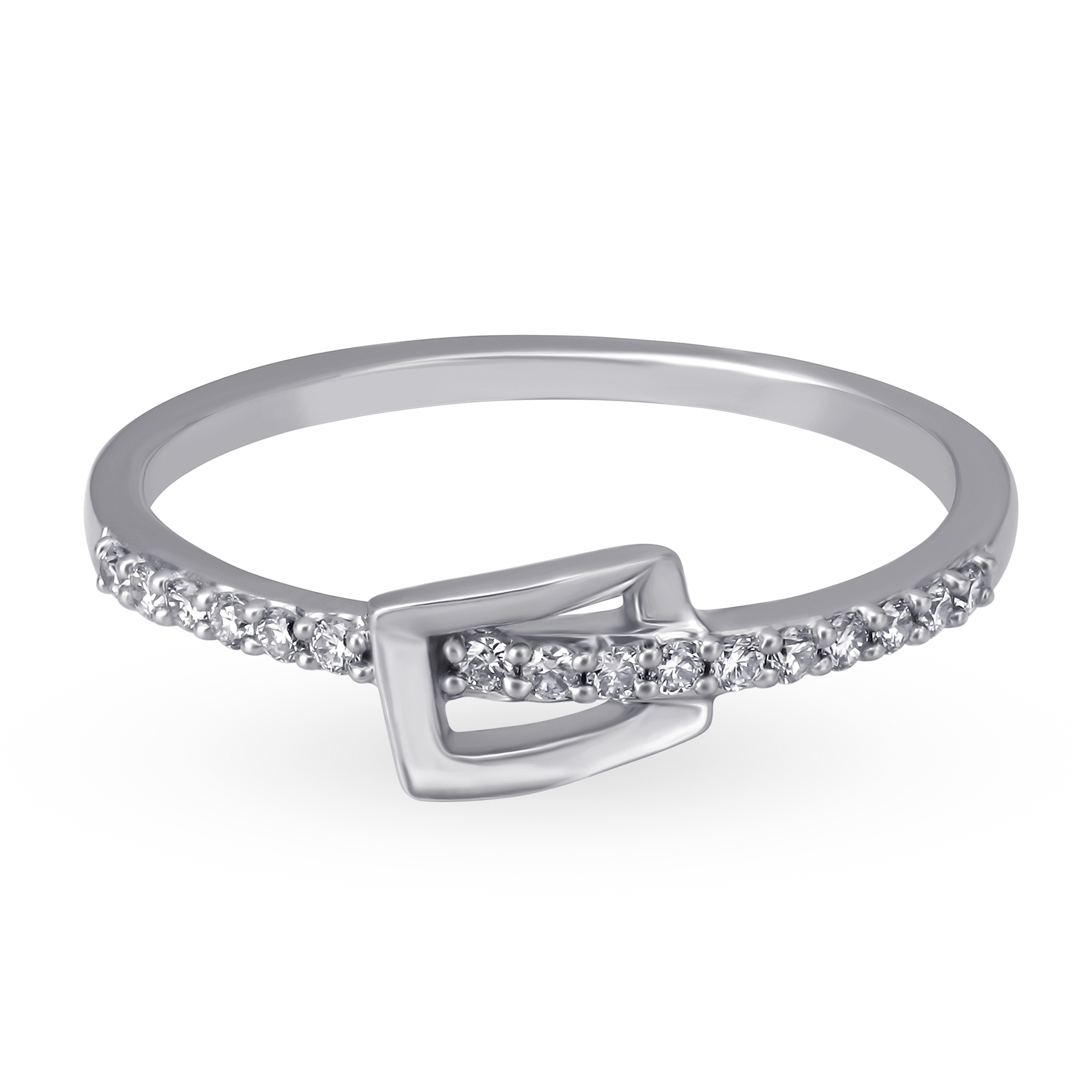 14KT White Gold Diamond Finger Ring
