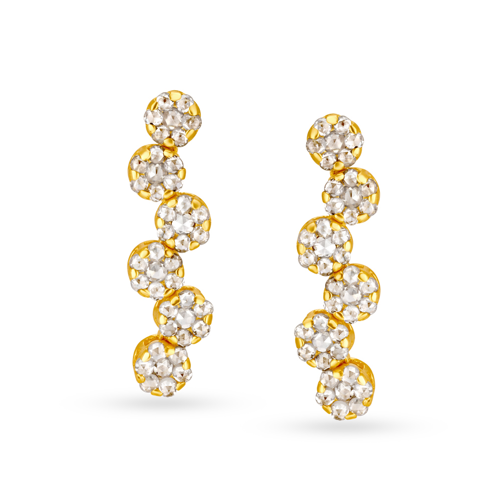 Fancy Design Floral Motif Gold Necklace Set