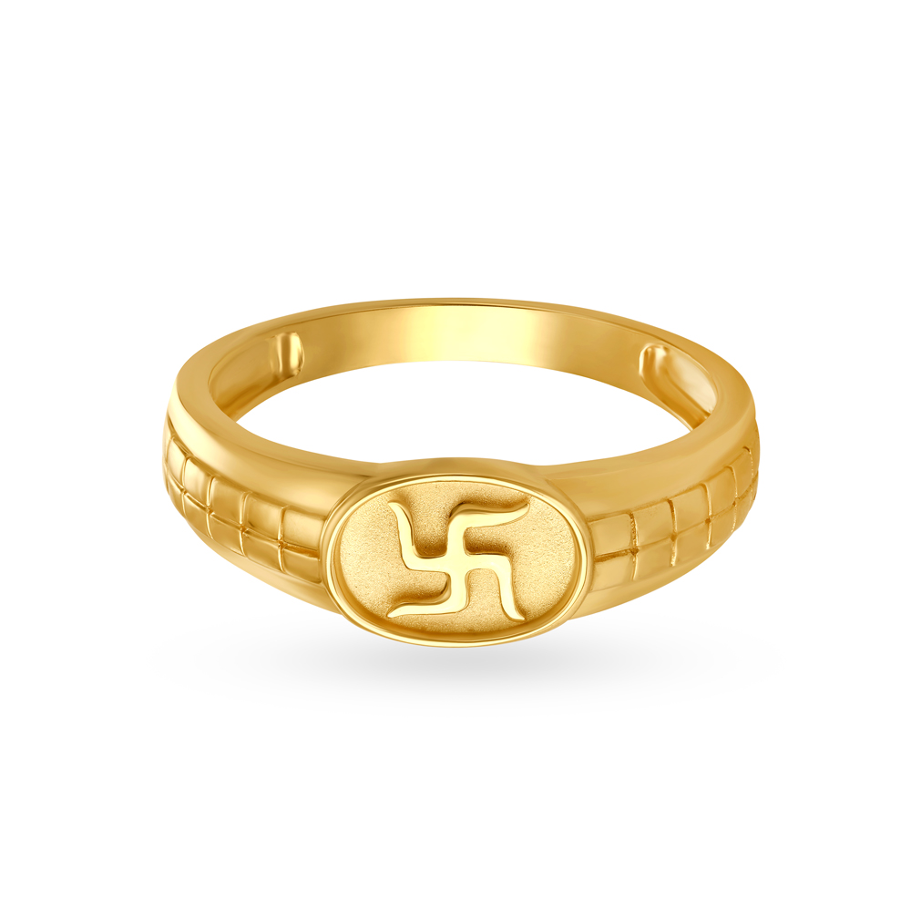 Magnificent Swastik Gold Ring