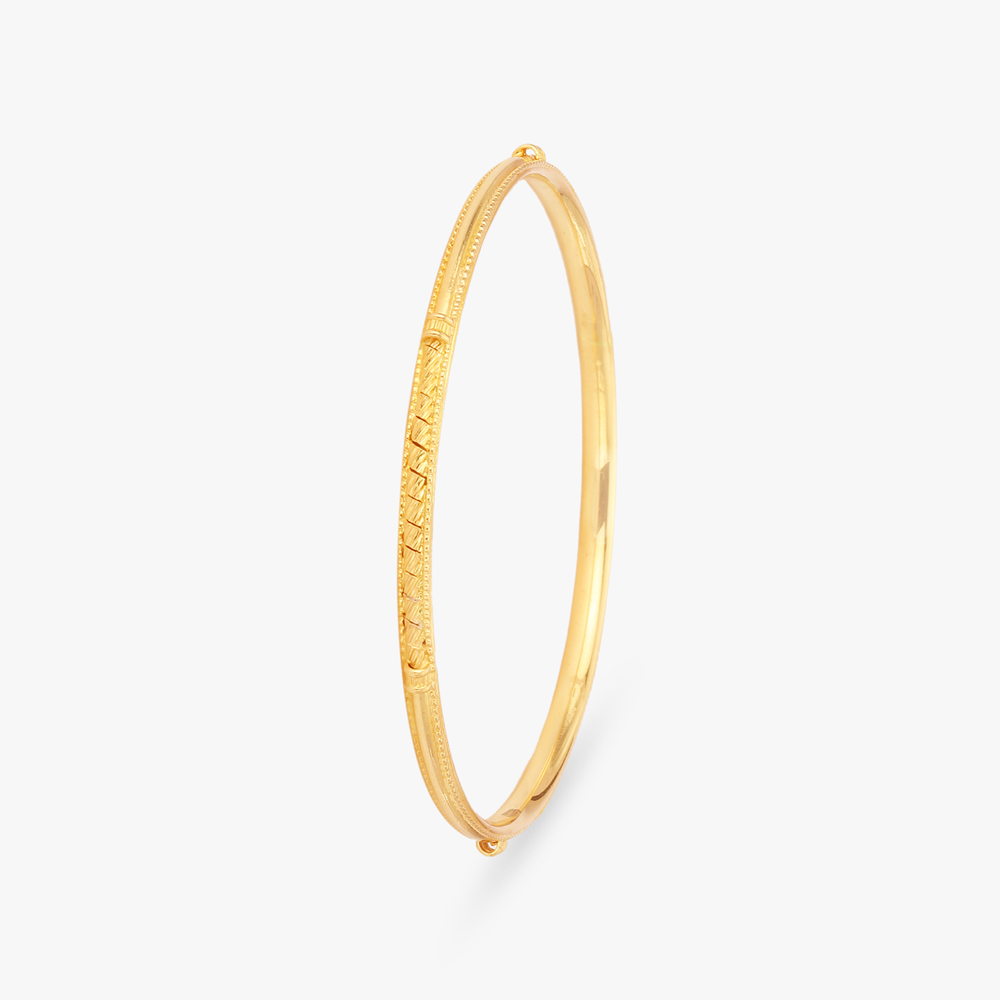 Textured Gold Bangles