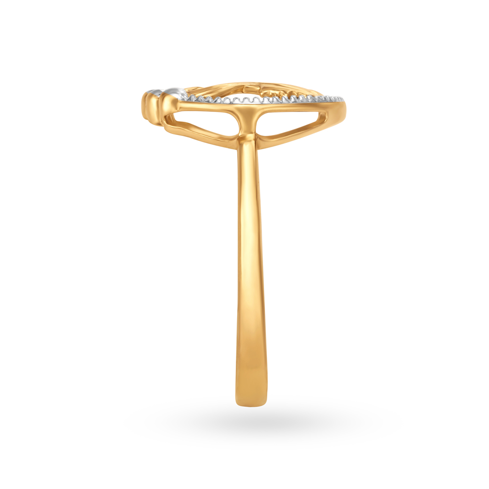 Gemini Zodiac Gold Finger Ring