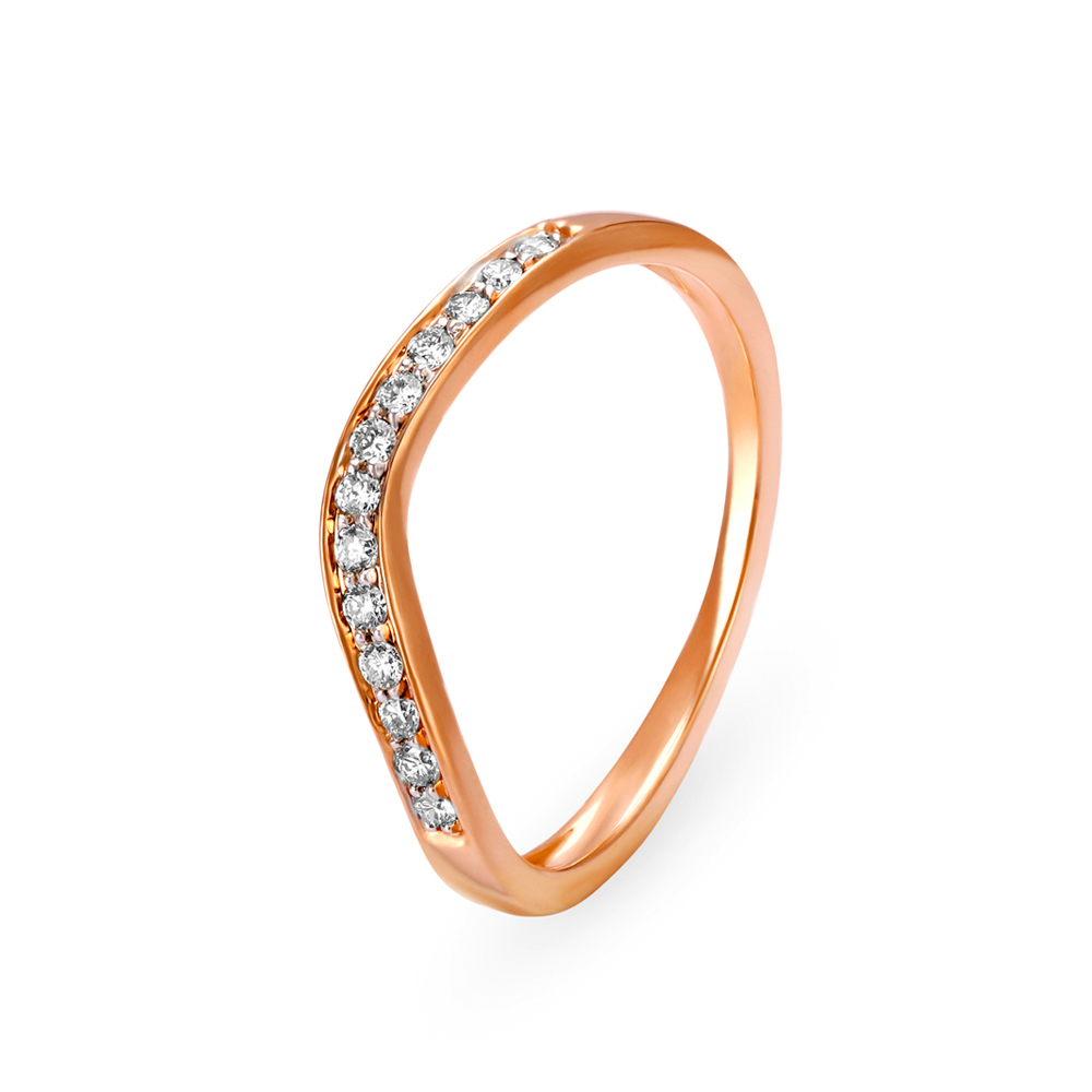Timeless 18 Karat Yellow Gold And Diamond Sleek Finger Ring