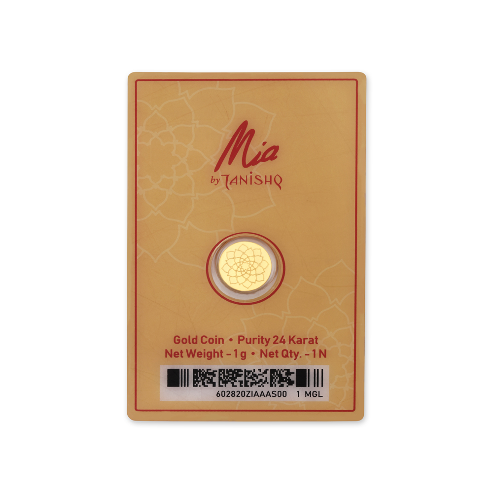 1 Gm 24 Karat Lotus Gold Coin