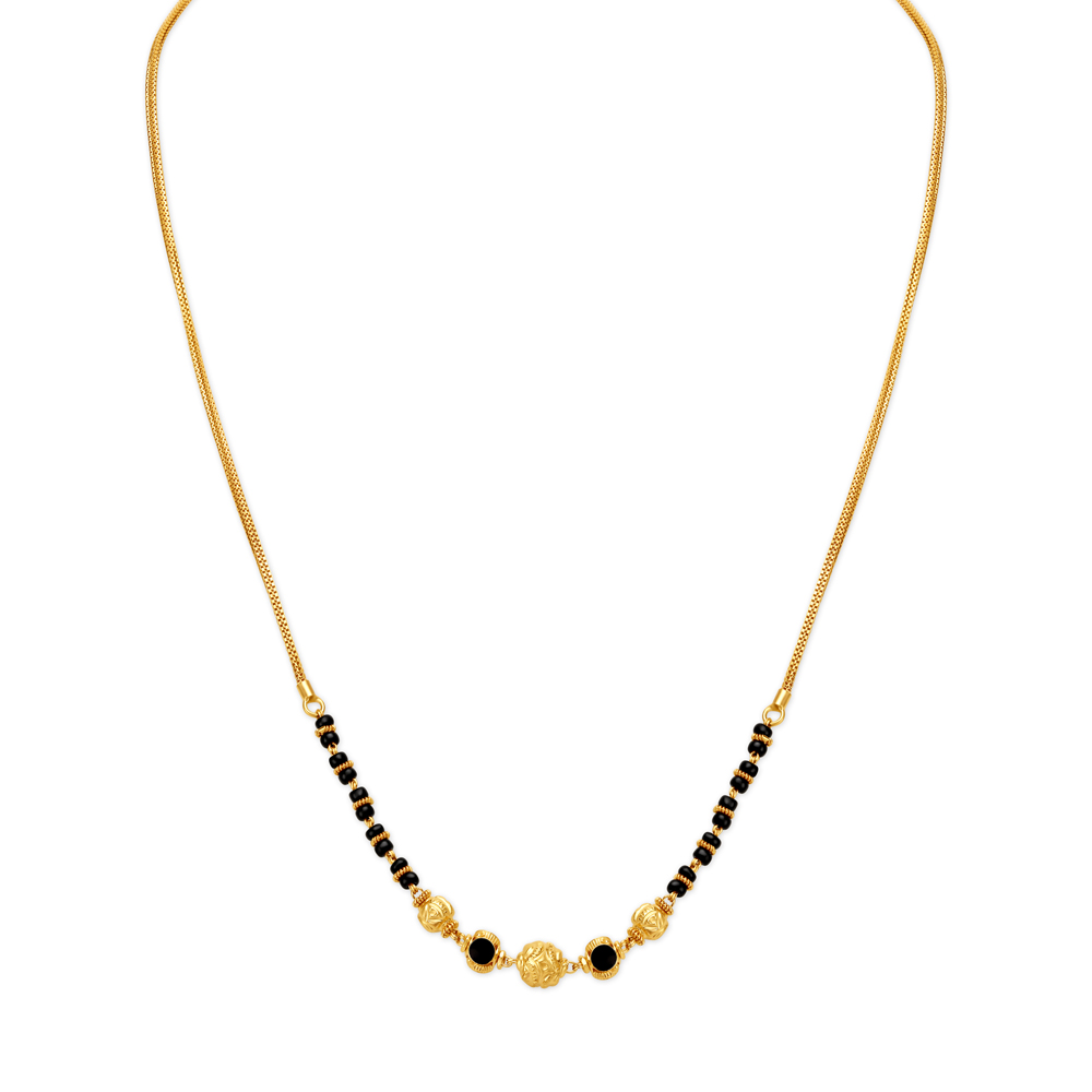 Stylish Carved Orb Mangalsutra