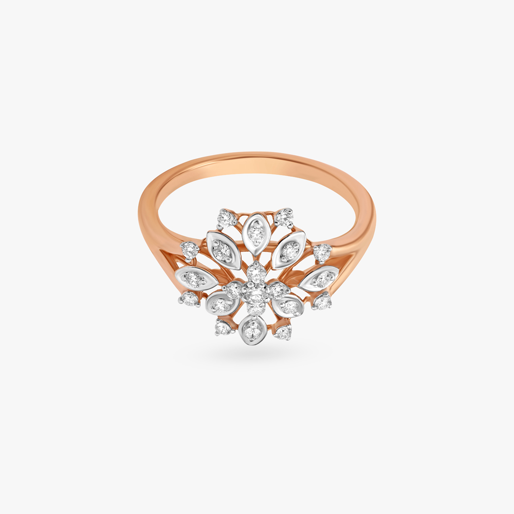Enticing Floral Diamond Ring